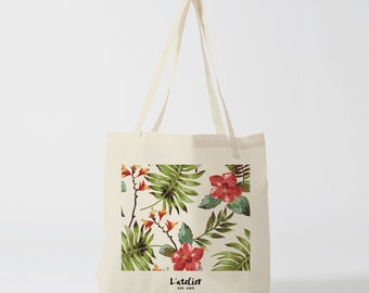 Tropical tote bag | Etsy