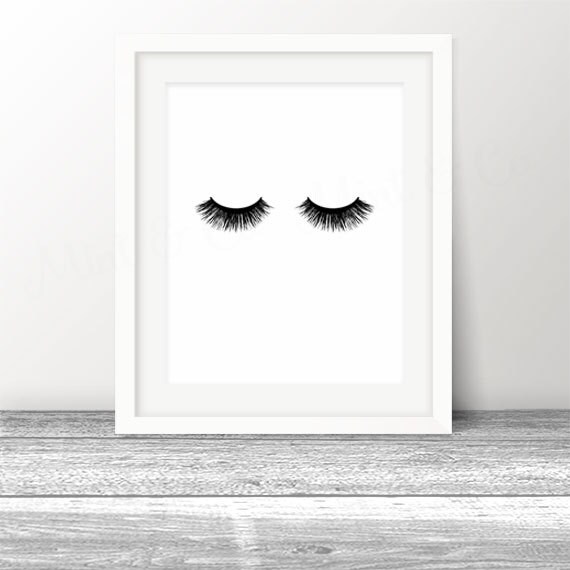 Lashes Print Eyelashes Lash Art Eyelash Makeup Print make