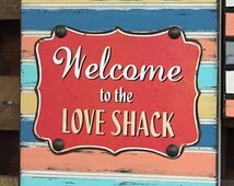Unique love shack sign related items | Etsy