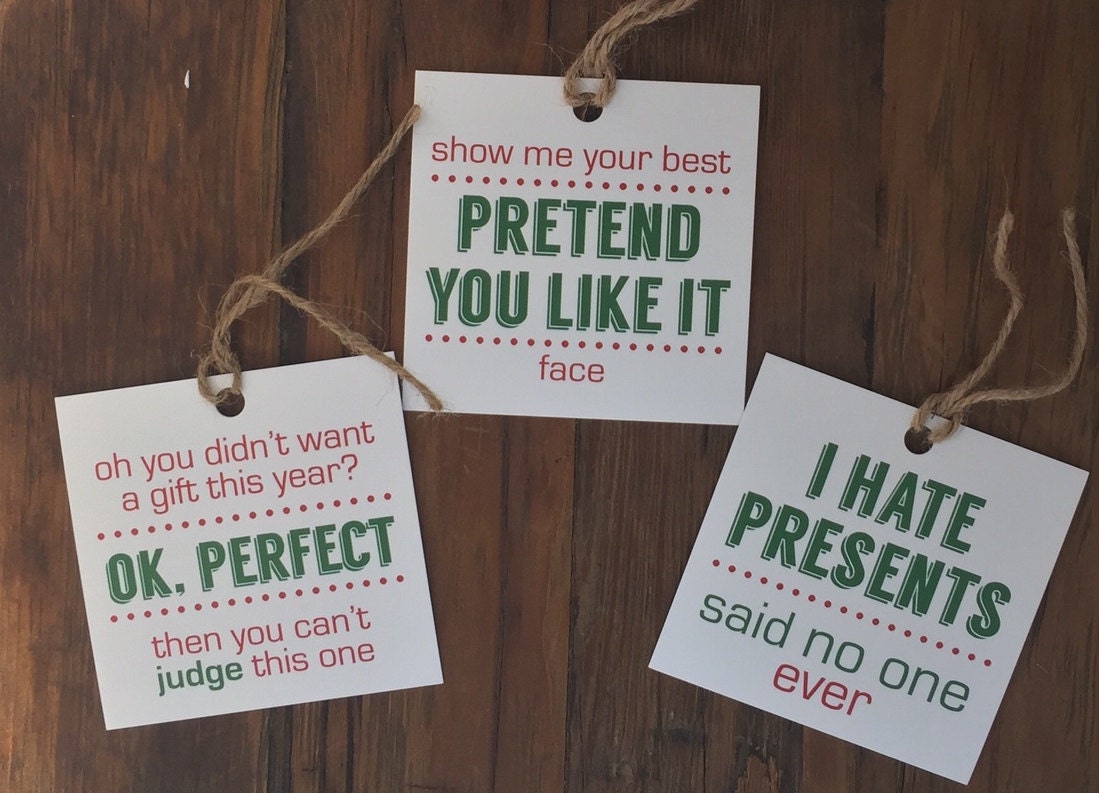 Holiday Gift Tag Christmas Gift Tag Funny Holiday Gift Tag