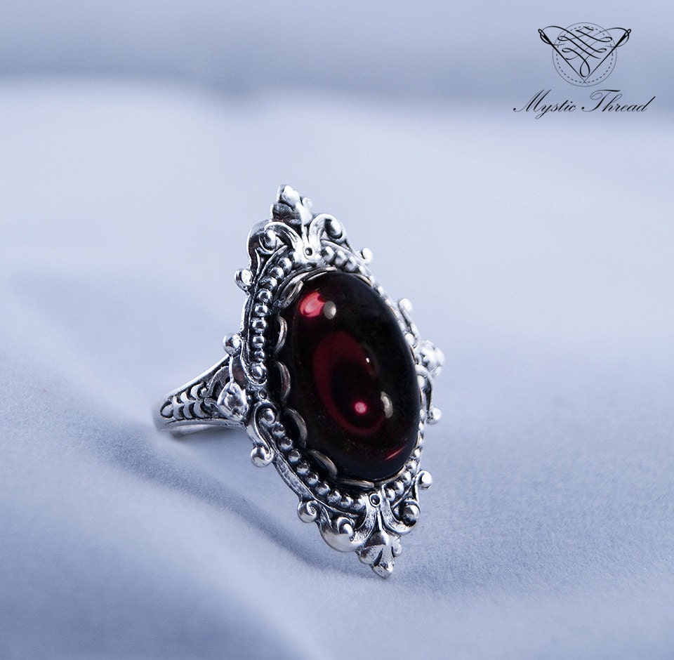 Amethyst gothic victorian ring-gothic ring-victorian