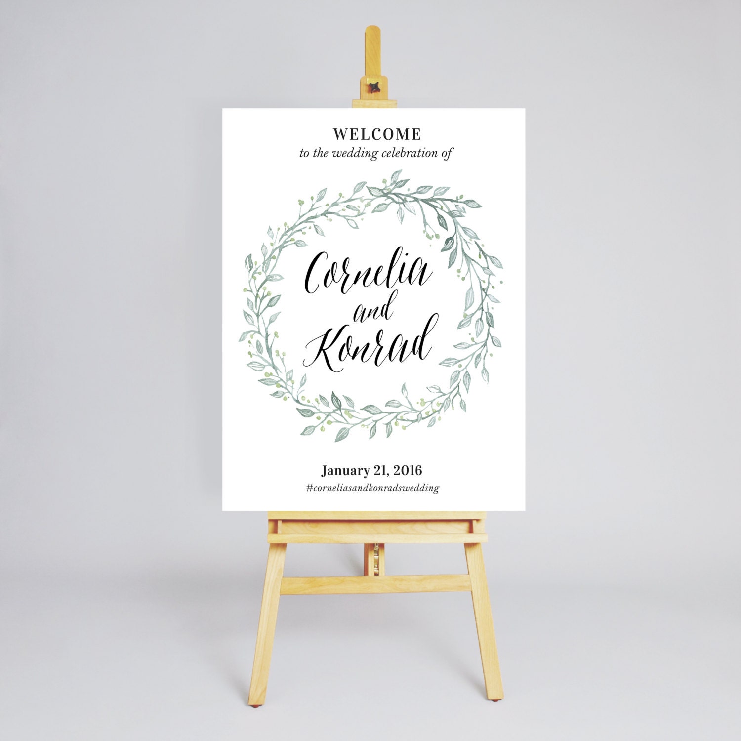 Printable Wedding Welcome Sign / Botanical Wedding Welcome