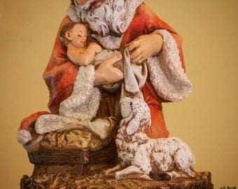 Santa tree topper | Etsy