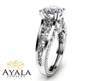 Ayala Jewelry Unique Engagement Ring Rose Gold by AyalaDiamonds
