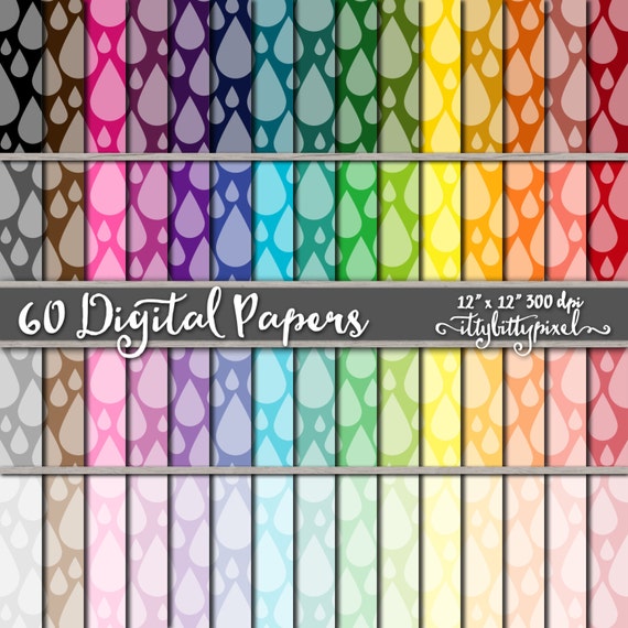 Raindrop Scrapbook Paper Rain Drop Scrapbooking Paper Rain