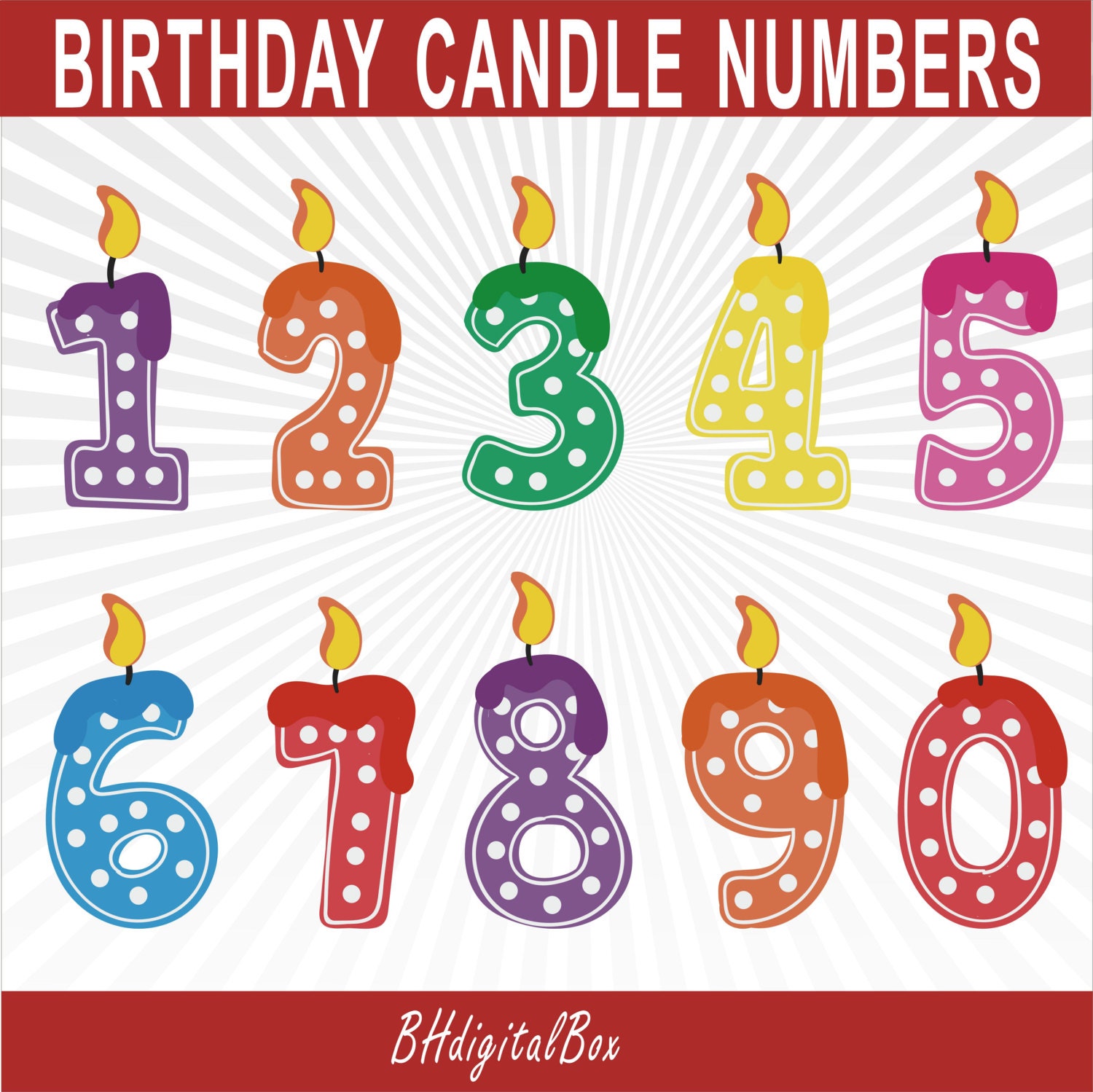 One Birthday Candle Clipart