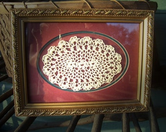 Framed doily | Etsy