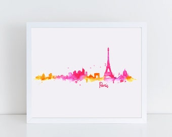 Unique pink paris wall art related items | Etsy