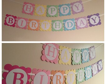 Pastel Rainbow Flag Banner Pastel Rainbow Party Banner