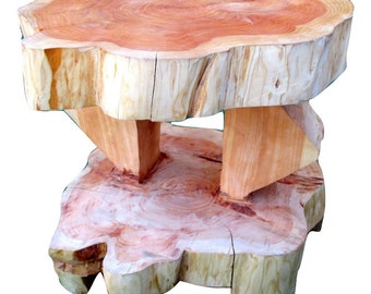 Naturally Unique Cypress Tree Trunk Handmade Coffee Table