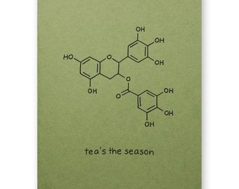 Nerd Christmas Card Chemistry Holiday Card by TheChemistTree