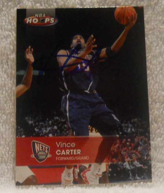 Sale Vince Carter Nets Autographed Card by rjandbjcollectibles