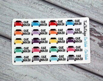 Car Wash Planner Sticker Printables