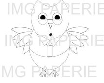 Unique owl digi related items | Etsy