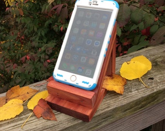 Wood phone stand | Etsy