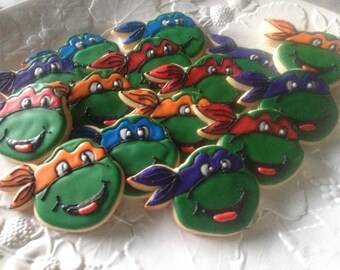 Ninja turtle cookies | Etsy