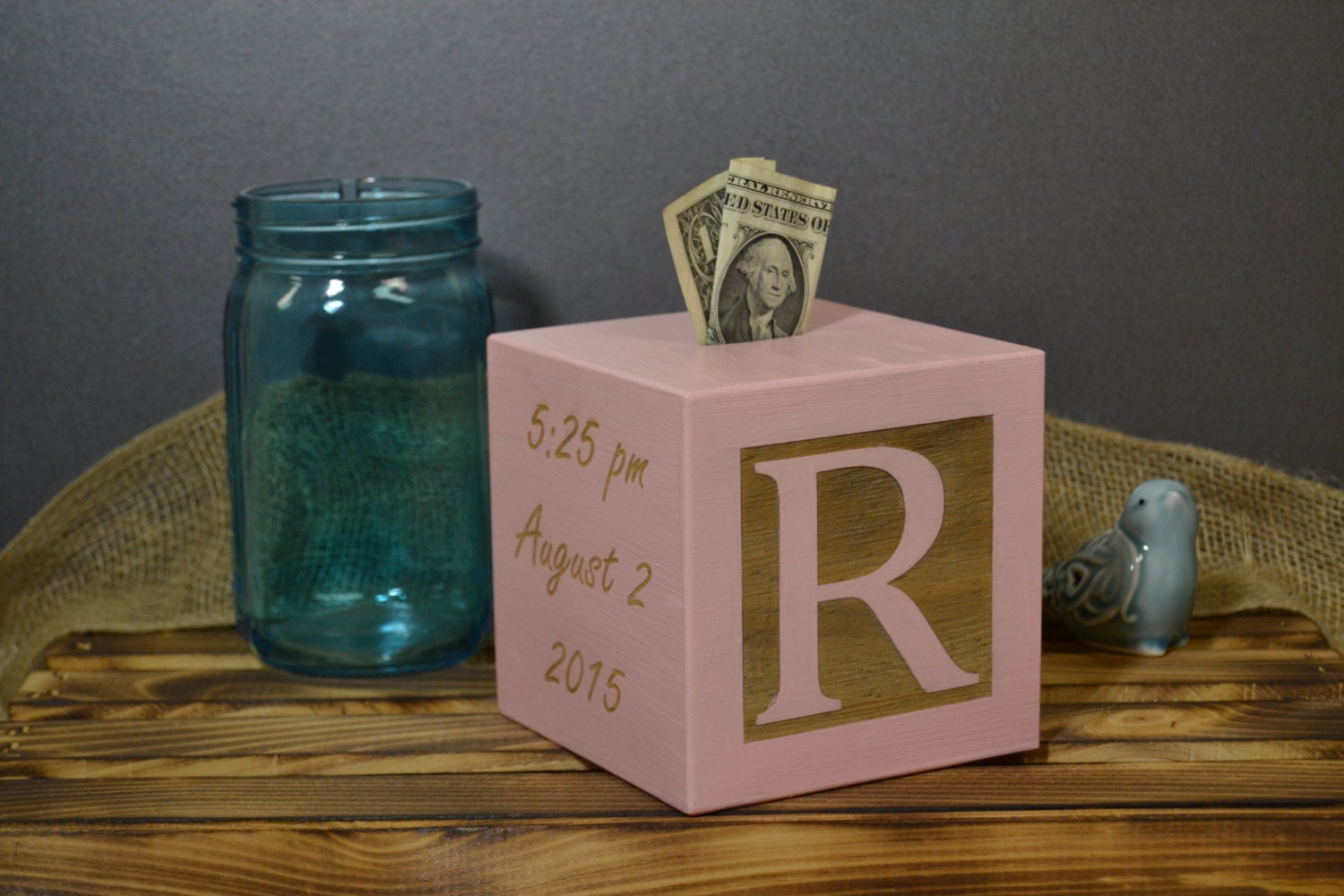 Baby Bank Personalized Baby First Birthday by HentgesHomestead