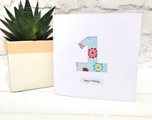 Unique first birthday card related items | Etsy