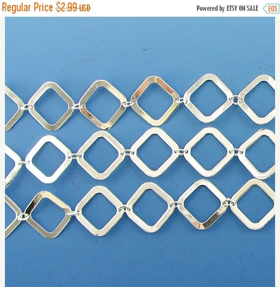 40% CLEARANCE 17mm silver plated copper diamond by EagleBeadz