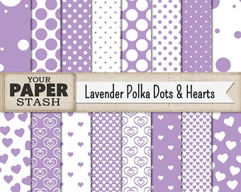 Purple paper hearts | Etsy
