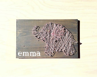 Elephant string art | Etsy