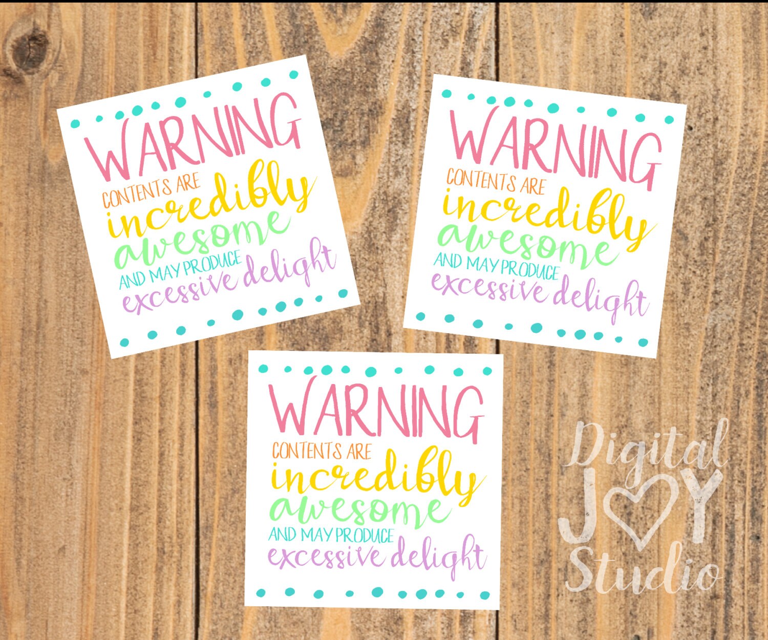 Funny Warning Labels Packaging Stickers Fun by DigitalJoyStudio