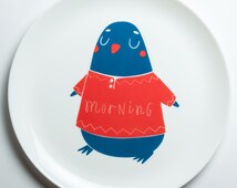 Unique penguin plate related items | Etsy