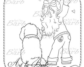 Coloring cute dogs | Etsy