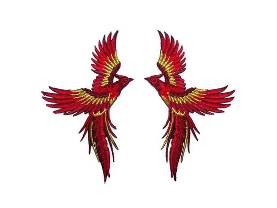 Phoenix Rising embroidered patch iron-on/sew-on appliques 9