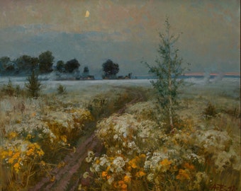 Russian oil painting | Etsy