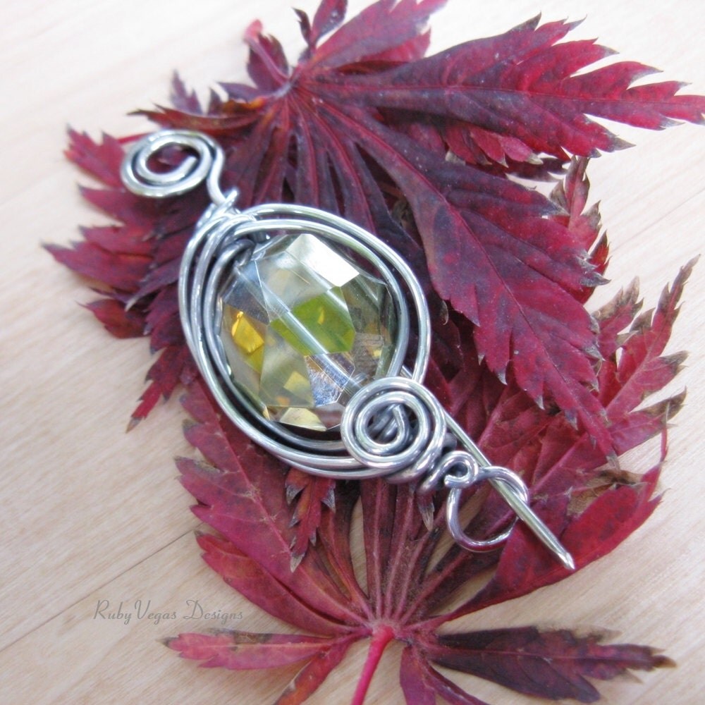 Shawl Pins Scarf Pins & Jewelry handcrafted in wire. by RubyVegas