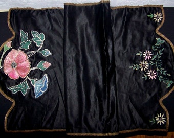 VINTAGE 50s Polished Cotton Dress FABRIC 36 Wide Roses by bonblu