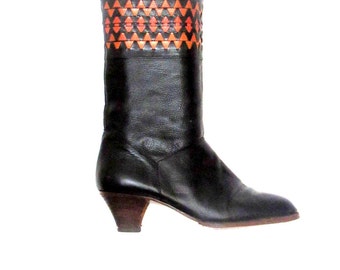 Unique two tone boots related items | Etsy