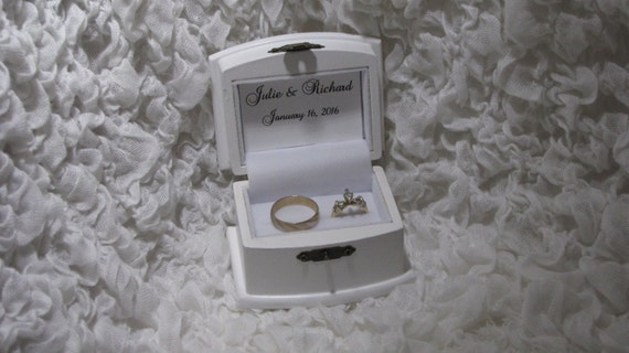 Ring Box Personalized Ring Box Hand-Beaded Ring Box by Daisyblu