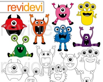 Monster stamps | Etsy