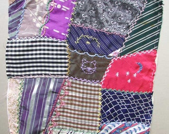 Crazy quilt block | Etsy