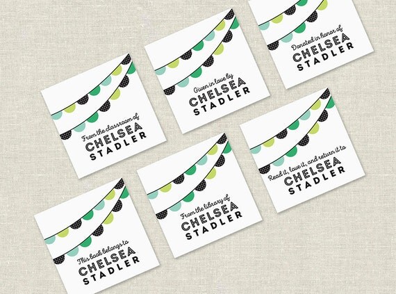 personalized bookplates gift for readers kids bookplates