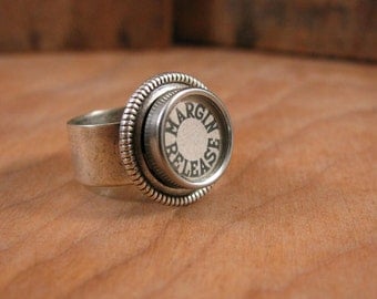 Typewriter key ring | Etsy