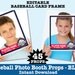 Baseball Photo Booth Props Retro Baseball Party Baseball