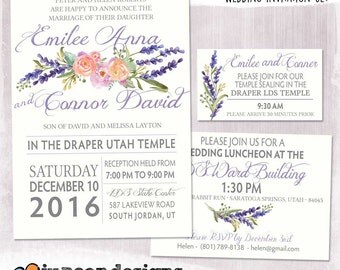 Lds wedding invite | Etsy