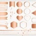 Rose Gold Foil Design Elements Shapes & Brush Strokes