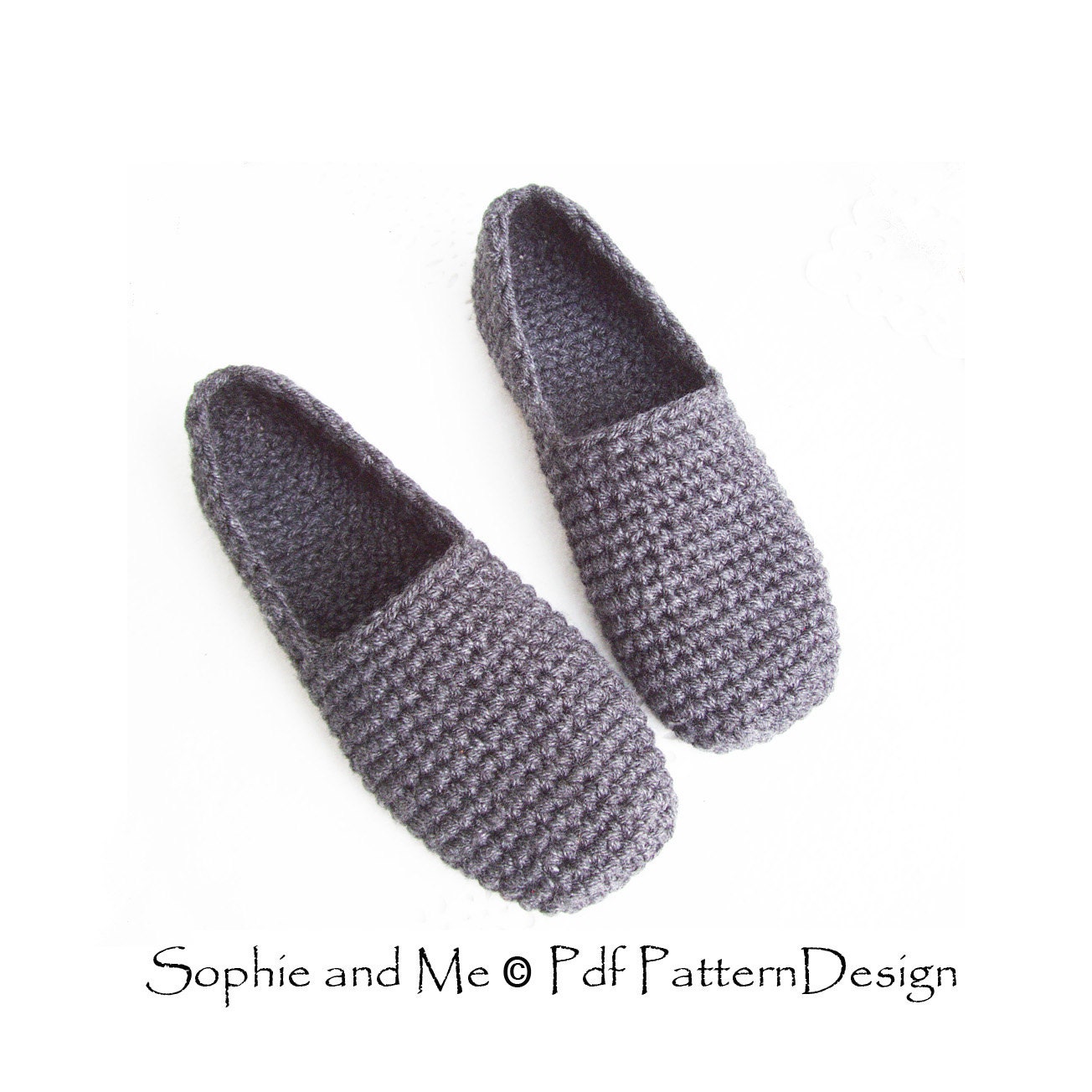 Plain Basic SC-Slippers Crochet Pattern Instant Download