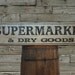 Supermarket and Dry Goods Wood Sign Hand Made Wooden Decor