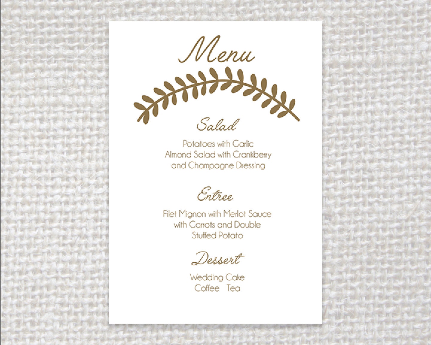 Printable Wreath Table Menu Card Handwritten Style by Storyfor2