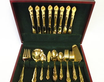 Unique gold flatware related items | Etsy