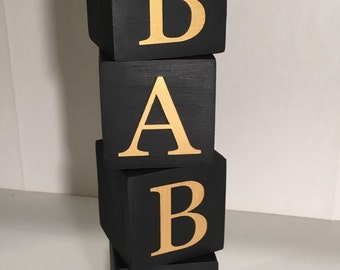 Unique wood block letters related items | Etsy