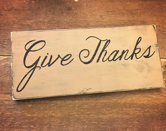 Give thanks sign | Etsy
