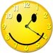 YELLOW SMILEY FACE Clock Large 10.5 inch Clock Novelty Clocks