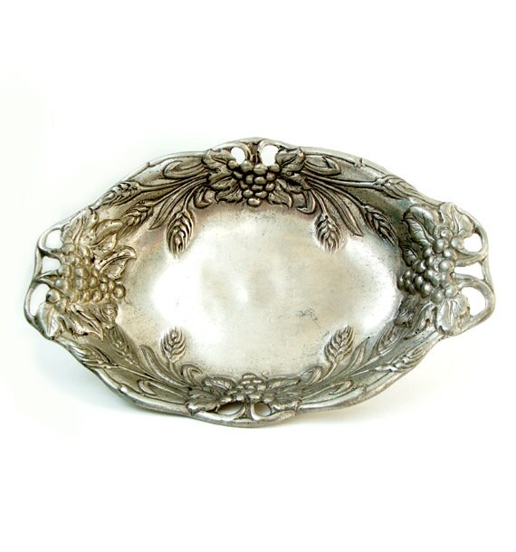 Antique Franch Pewter Dish Pewter Candy Bowl By Millyscollection
