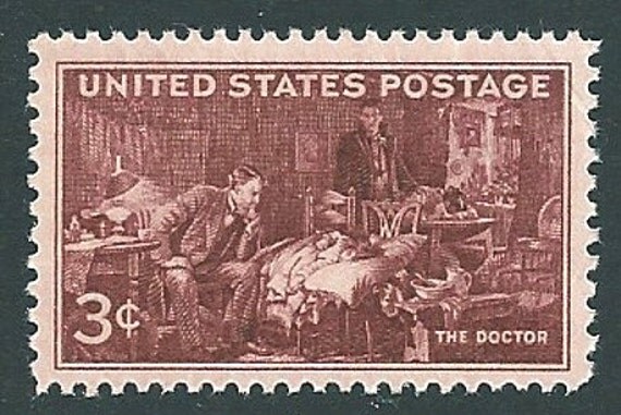 Vintage Unused US Postage Stamp 3c THE DOCTOR stamp issue of